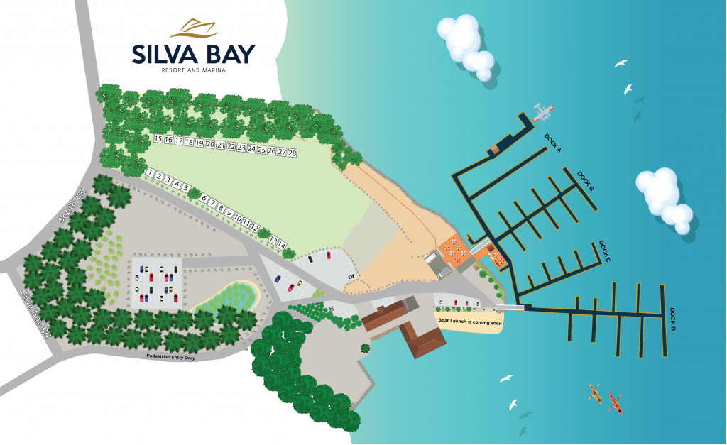 Silva Bay Map - Silva Bay Resort & Marina