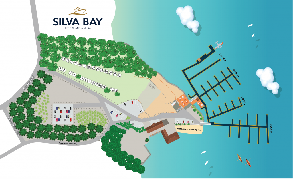 Silva Bay Map - Silva Bay Resort & Marina